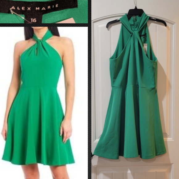 Alex Marie | Dresses | Rayla Twisted Halter Fit Flare Dress 6 | Poshmark